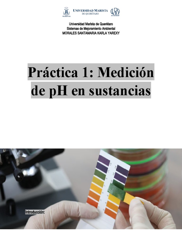 Práctica 1: Medición de PH en Sustancias | PDF | Ph | Química Física