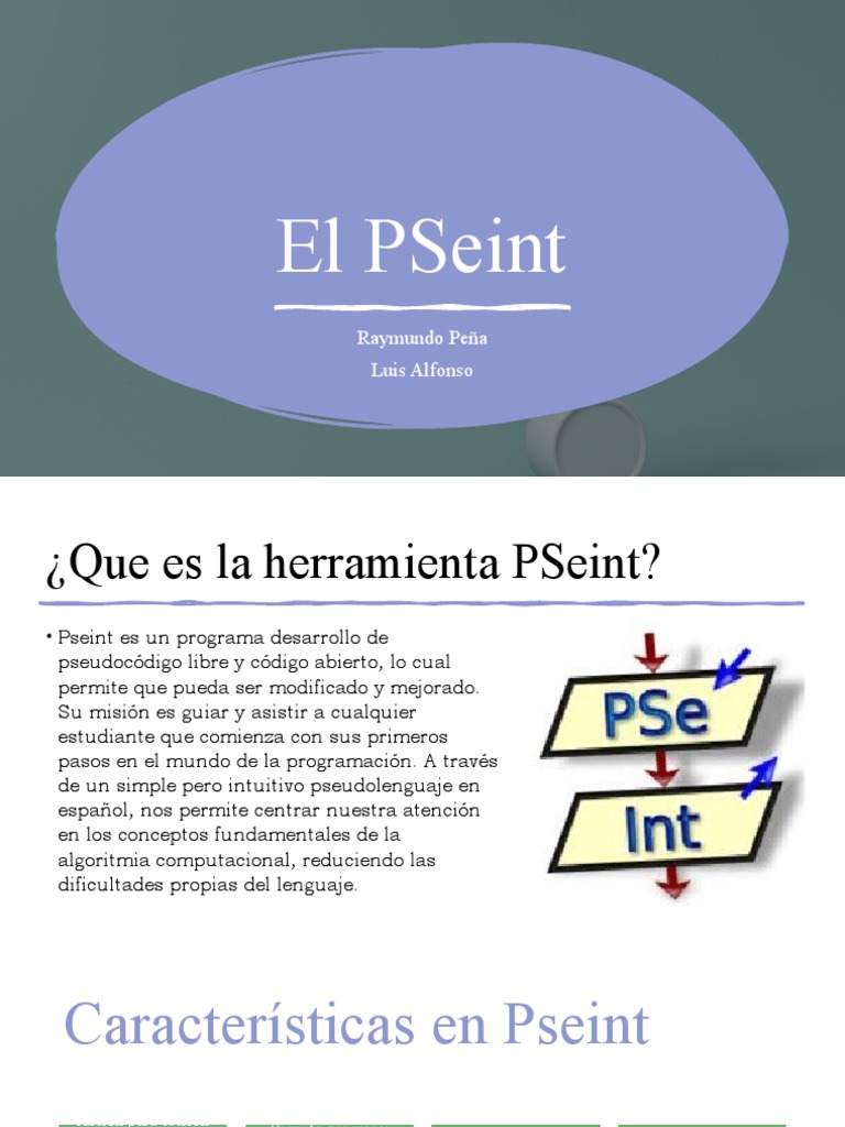 Presentacion Sobre Pseint | PDF | Algoritmos | Programación de computadoras