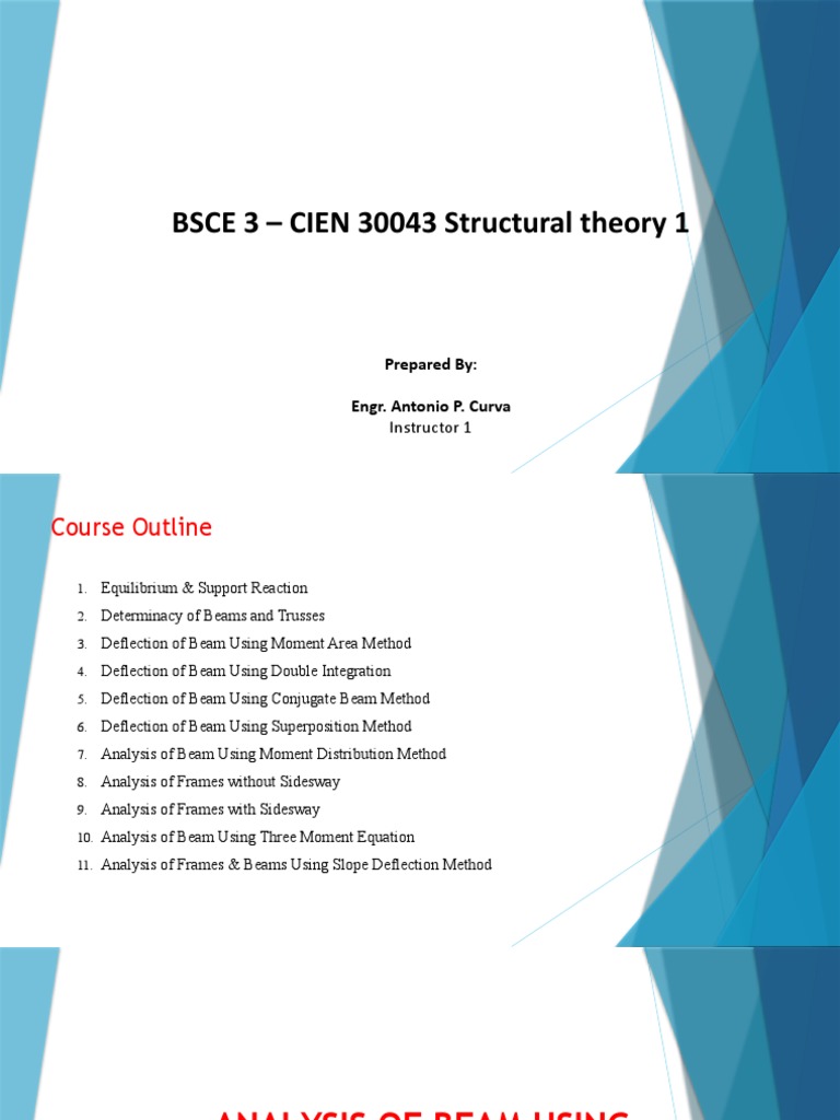 Structural Theory 1 (Three Moment Equation) | PDF | Teaching Methods & Materials | Science ...