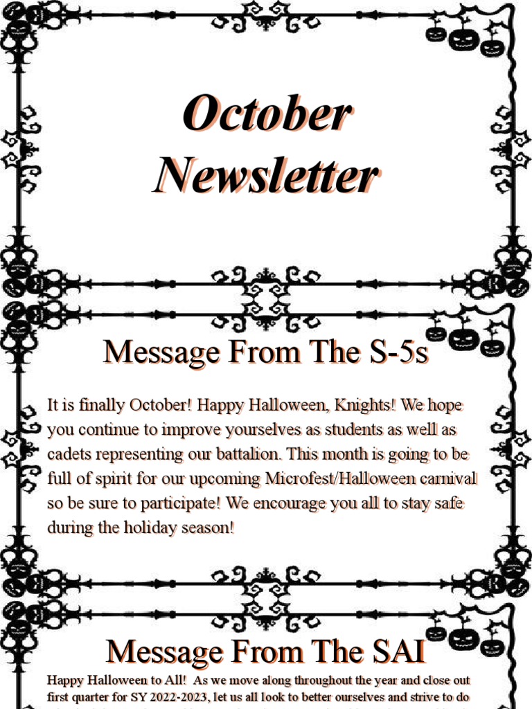 October Newsletter | Descargar gratis PDF | Military Organization ...