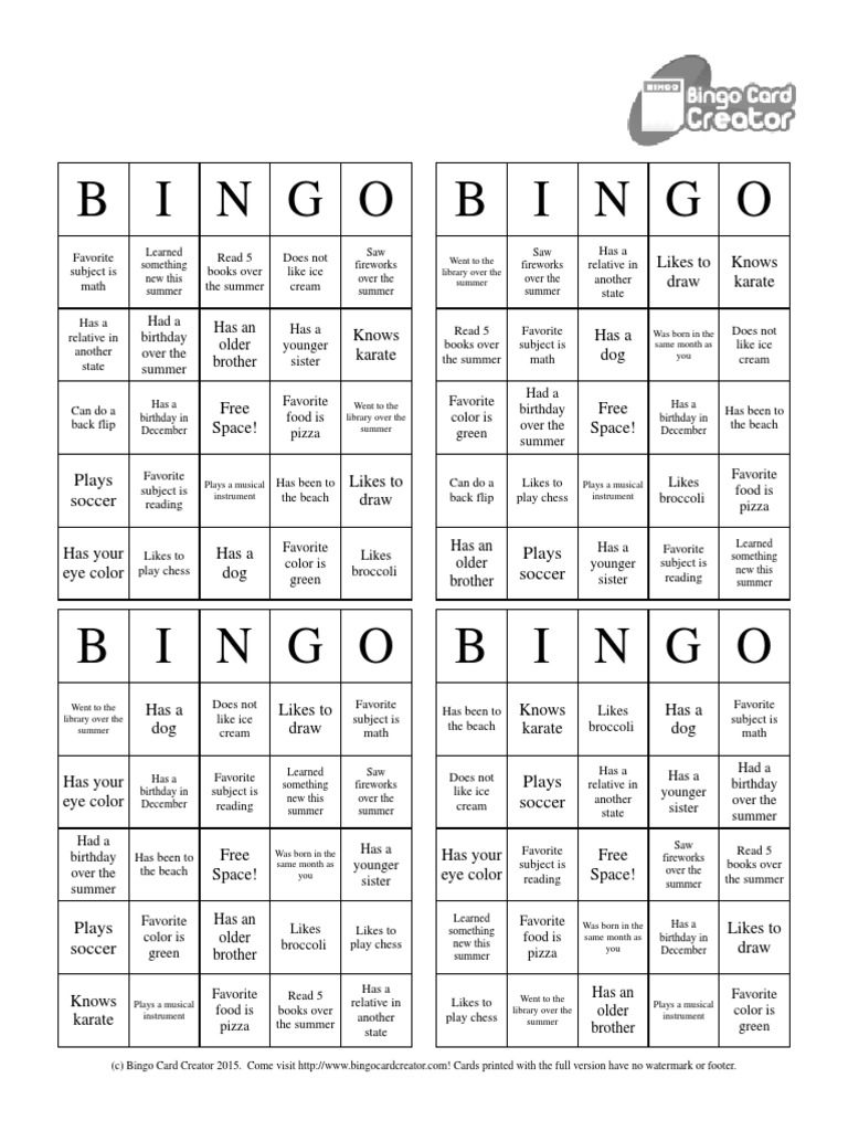 Back To School Ice Breaker Bingo Elementary | PDF | Gaming