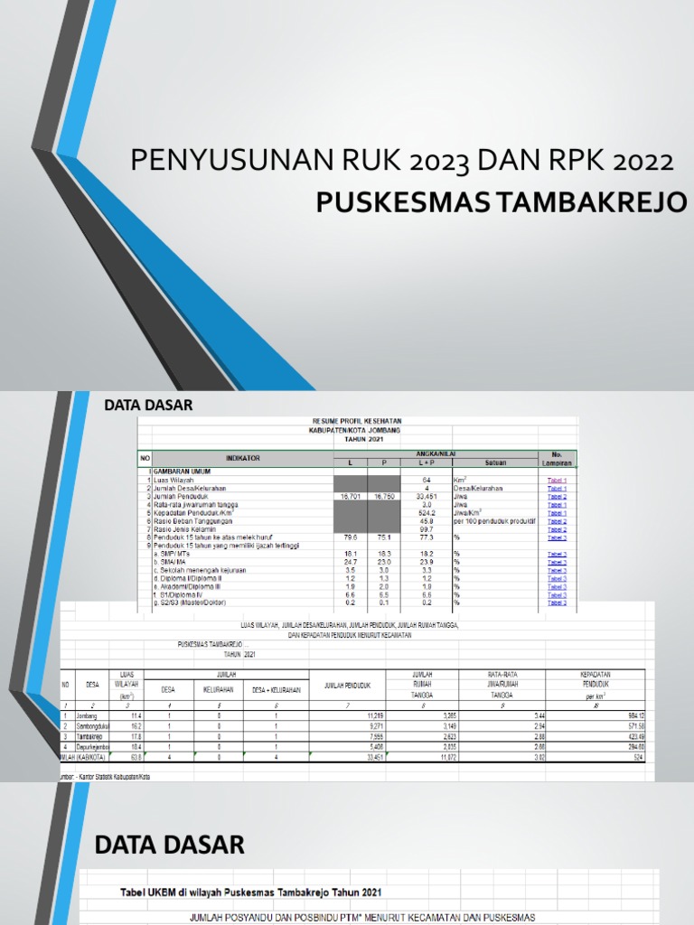 Penyusunan Ruk 2023 Dan RPK 2022 | PDF