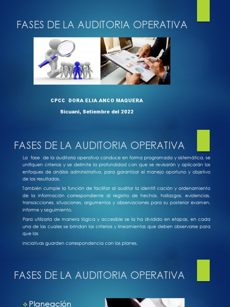 Fases de La Auditoria Operativa Segundo 4 | PDF | Auditoría | Prueba ...