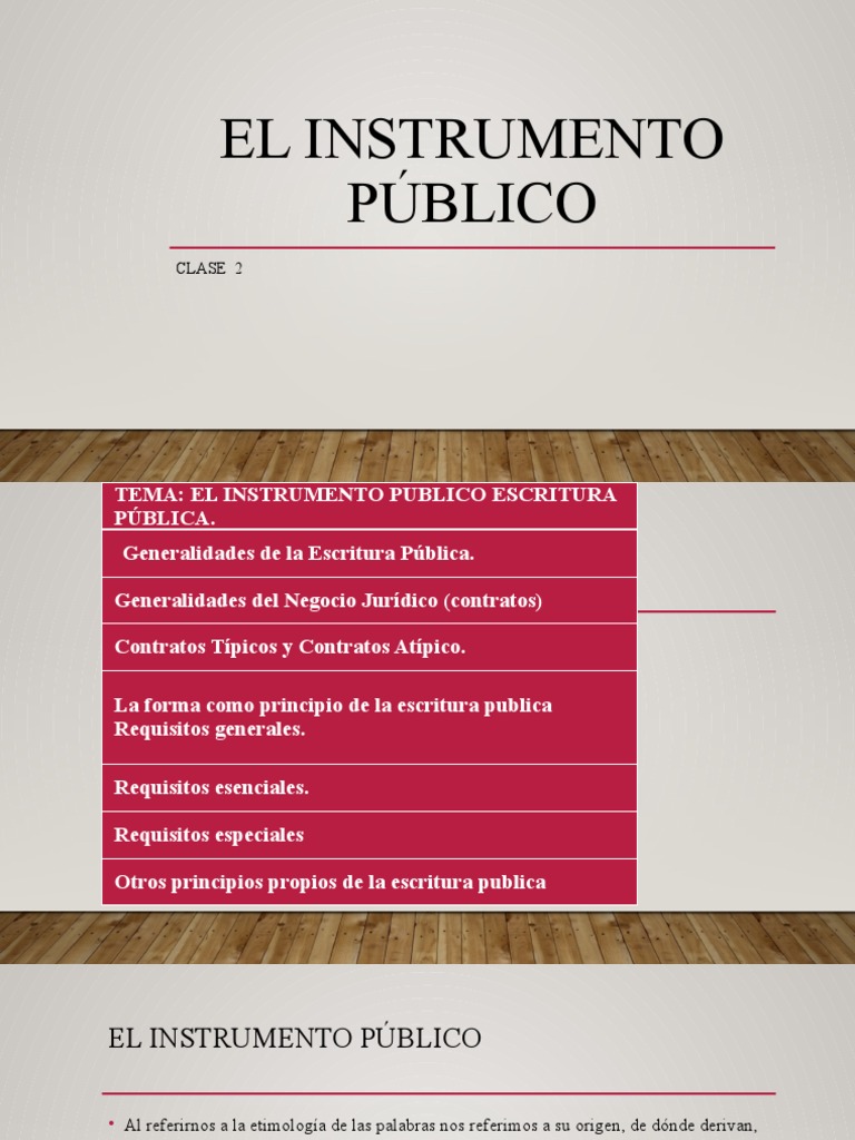 Diaps C-2 El Instrumento Público | PDF | Derecho Civil (Common Law ...