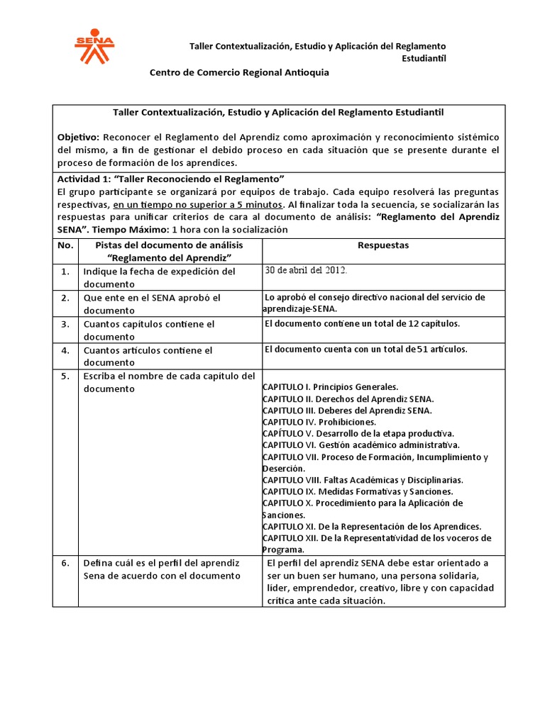 Reglamento Sena | PDF