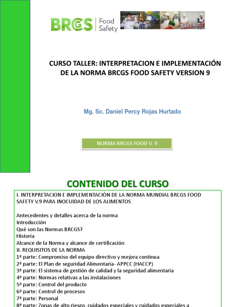 Curso Brcgs Food Safety v.9 Tqi | PDF | Análisis de Riesgo y Puntos Críticos de Control ...