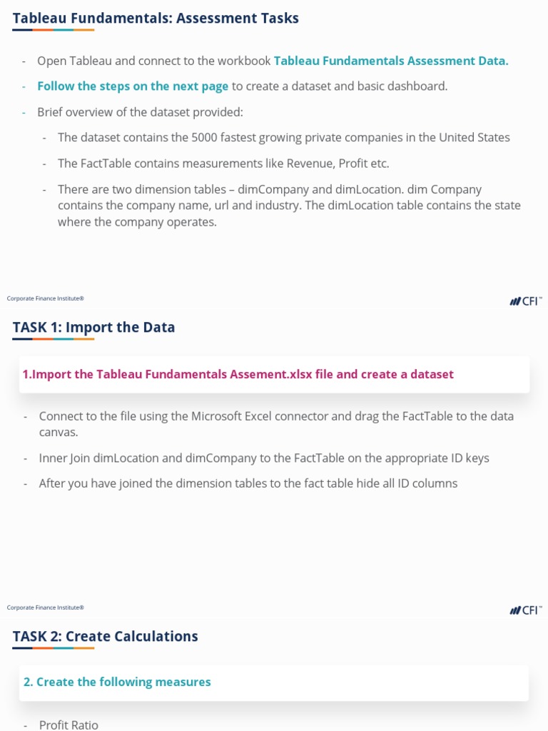 Tableau Fundamentals Assessment Steps | PDF | Software | Information Technology Management