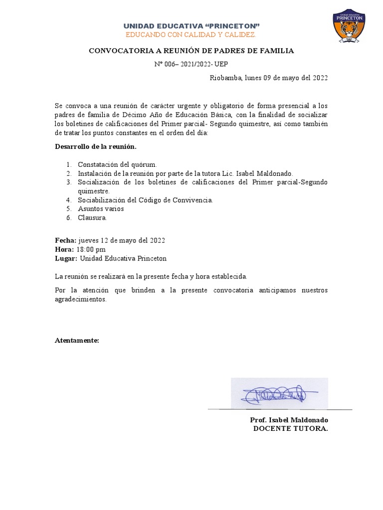 REUNIÓN DE PADRES DE FAMILIA Décimo | PDF | Salud y bienestar