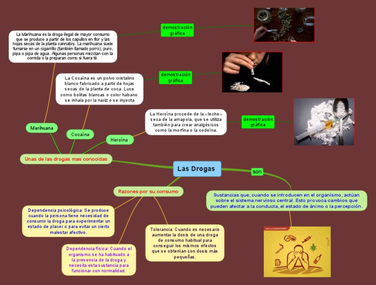 Las Drogas Mapamental 13 10 | PDF | Drogas | Cocaína