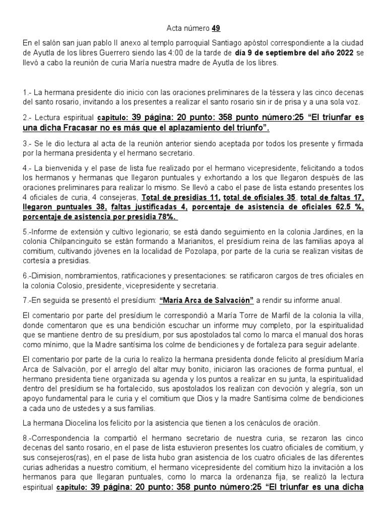 Actas de Curia | PDF | Rosario