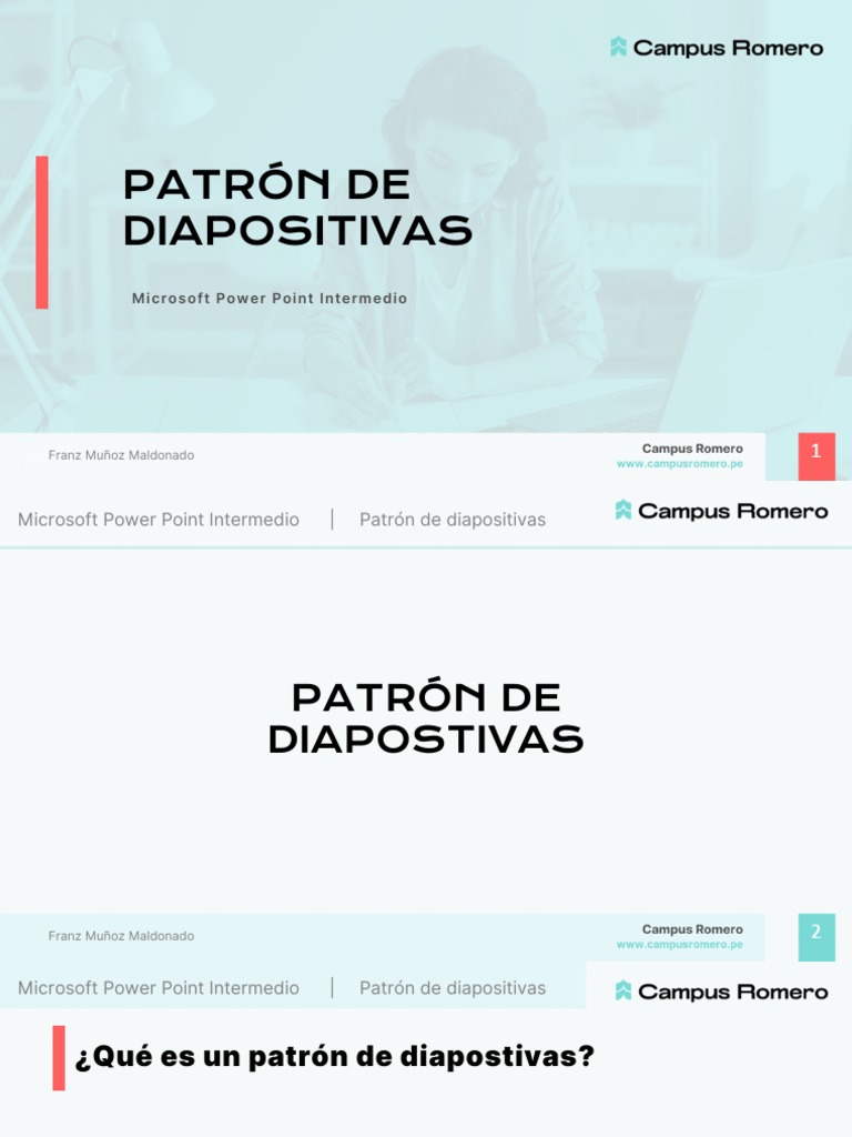Uso del Patrón de Diapositivas en PowerPoint | PDF | Microsoft ...