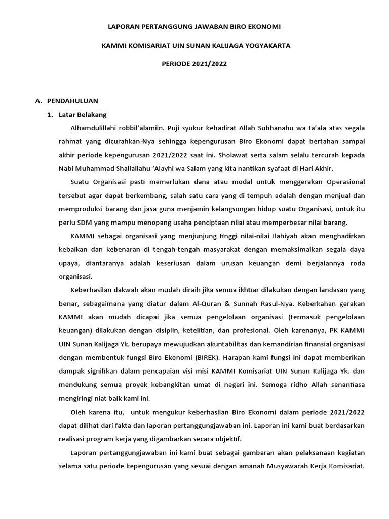 Format LPJ BPH 2021-2022 | PDF