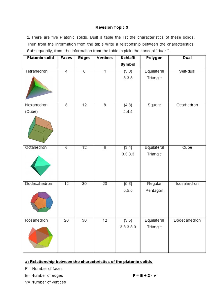 Revision Topic 3 | PDF | Tetrahedron | Geometric Objects