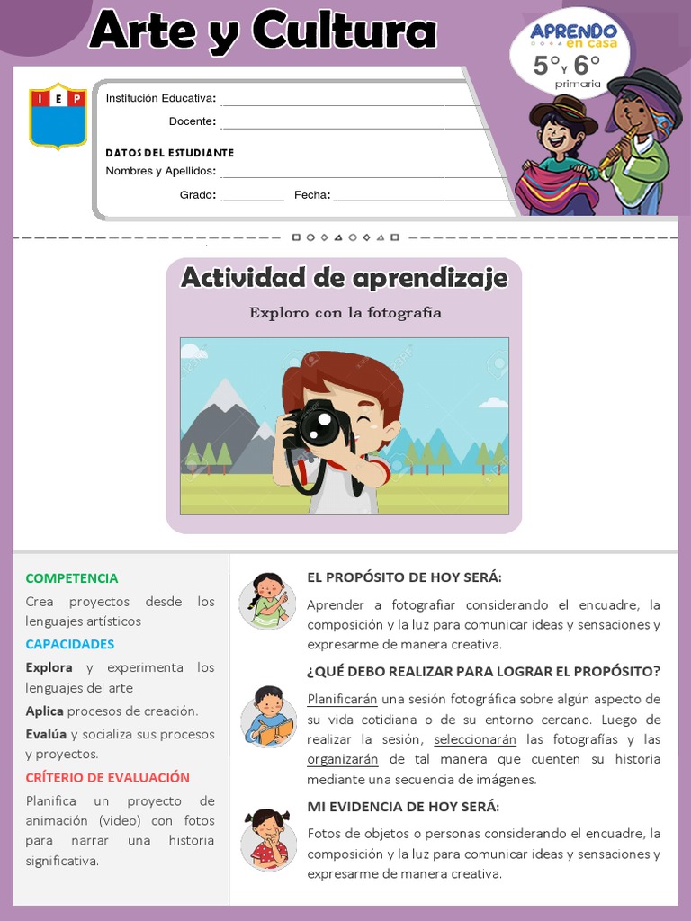 EXP8 Sem 24 ARTE Y CULTURA | PDF | Cámara