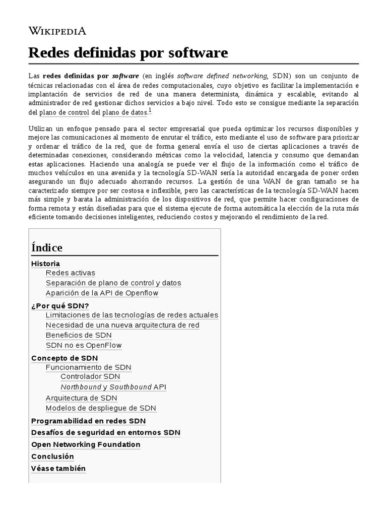 Redes Definidas Por Software | PDF | Tecnologías de la información ...
