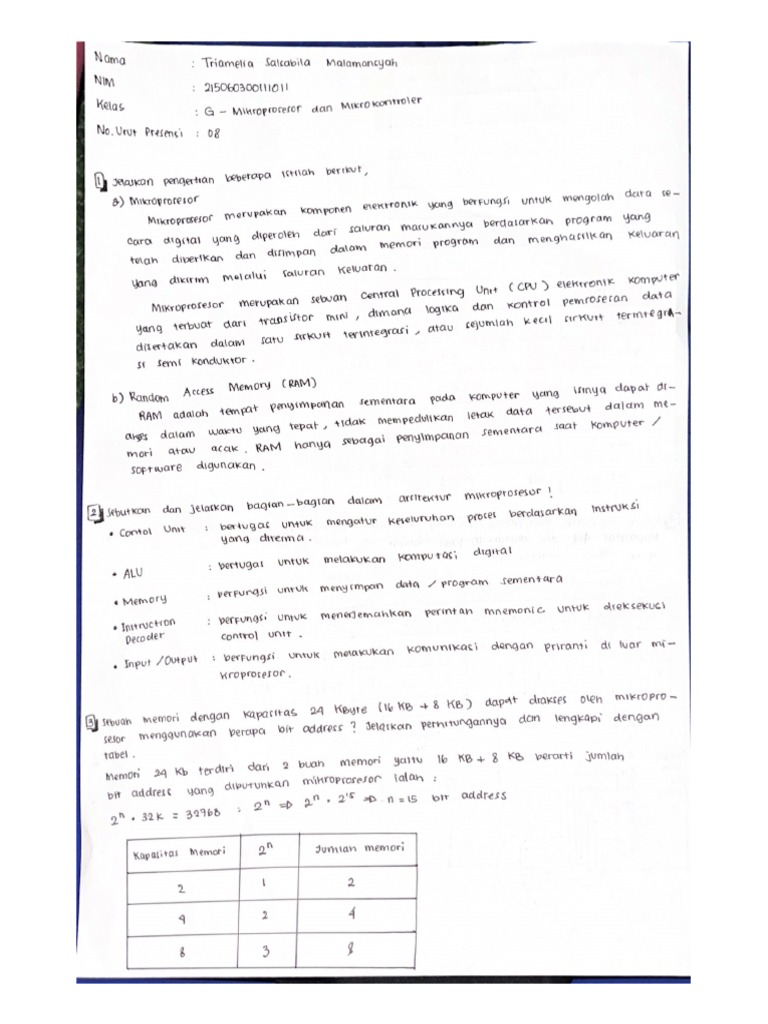 Tugas P8 Latihan Soal - Triamelia Salsabila Malamansyah - 215060300111011 | PDF