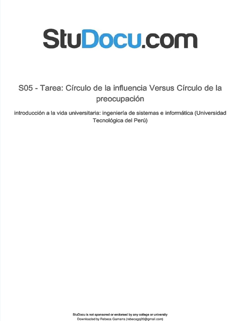 PDF s05 Tarea Circulo de La Influencia Versus Circulo de La Preocupacion - Compress | PDF