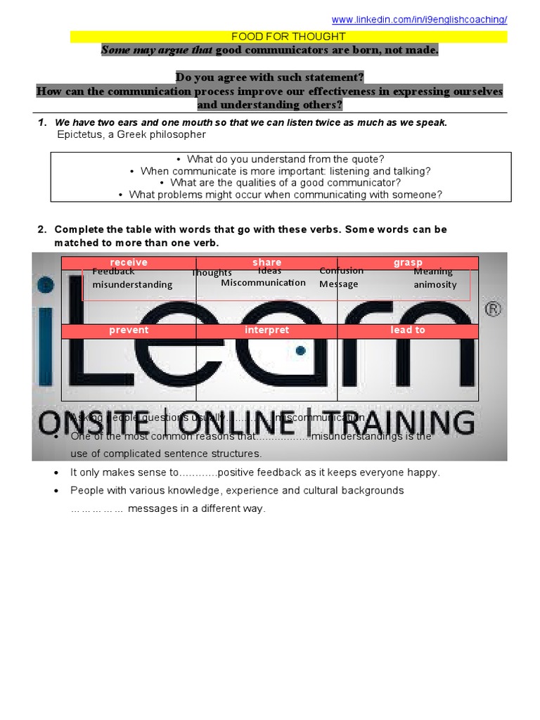 Communication Is Not That Easy | PDF | Communication | Psychological ...