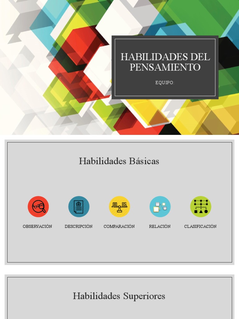 Actividad 4. Clasificación de Habilidades Del Pensamiento | PDF | Observación | Pensamiento