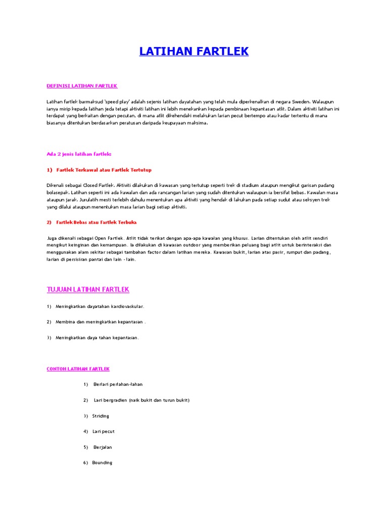 Jenis2 Latihan Dan Prosedur | PDF