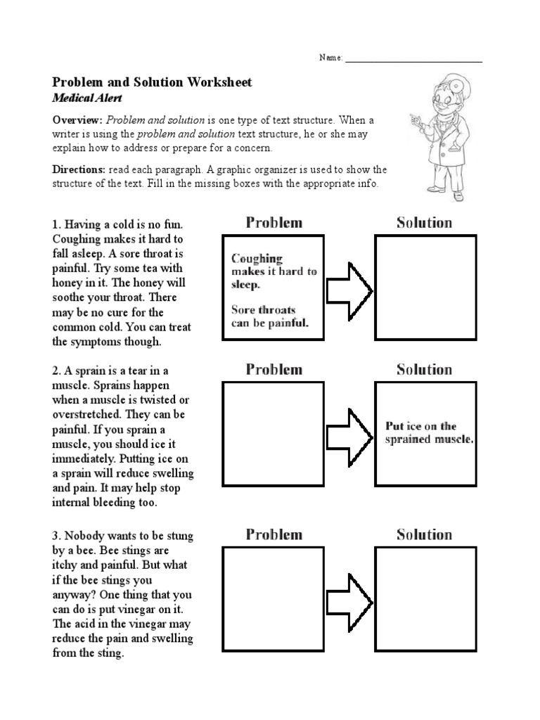 Problem and Solution Worksheet | PDF