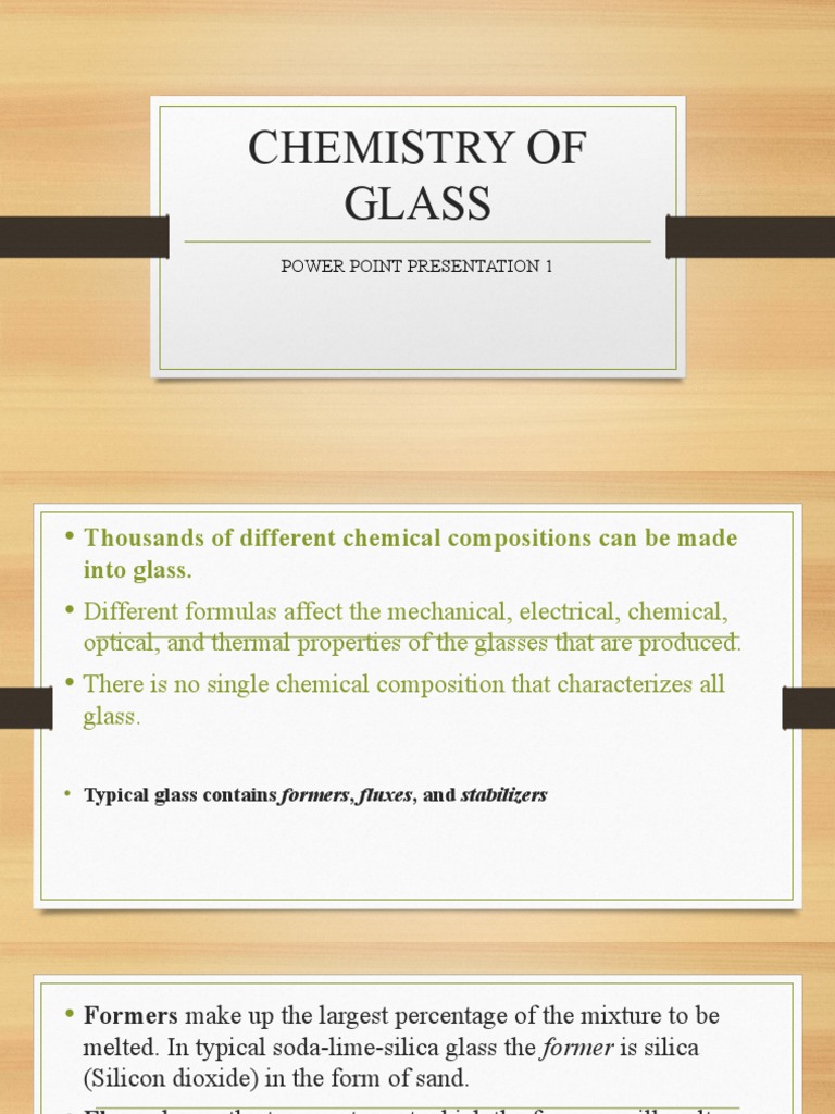 Chemistry of Glass | PDF