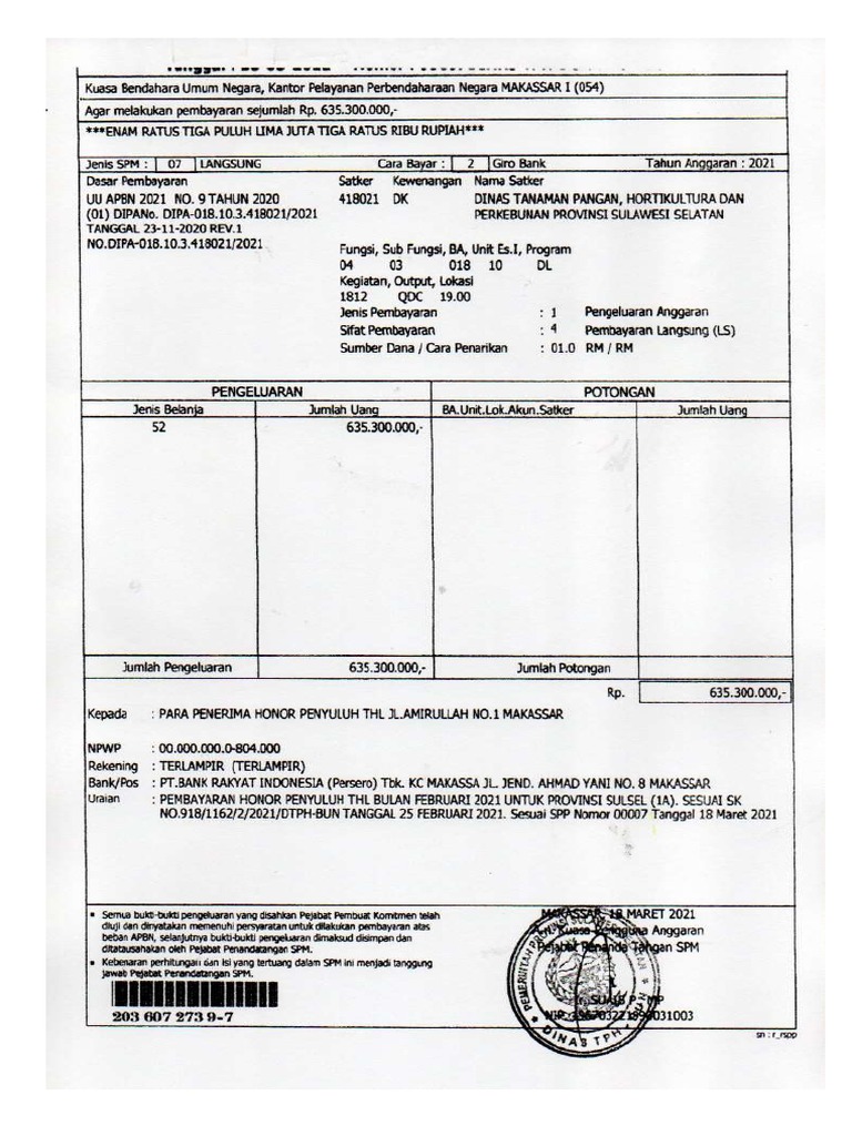 Slip Gaji Ahmad Afandi | PDF