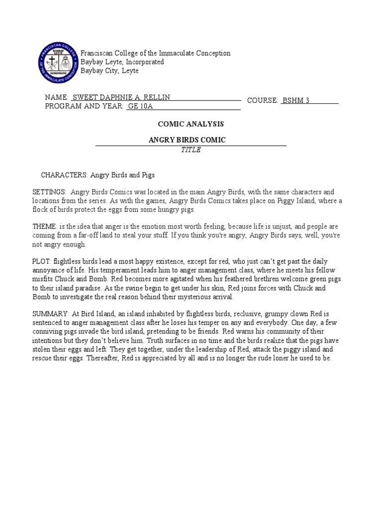 Comic Analysis | PDF