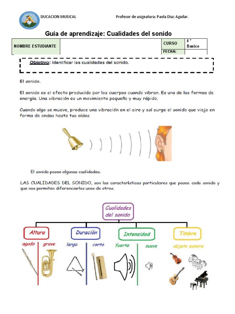 Guia #4 Sonidos Graves y Agudos | PDF