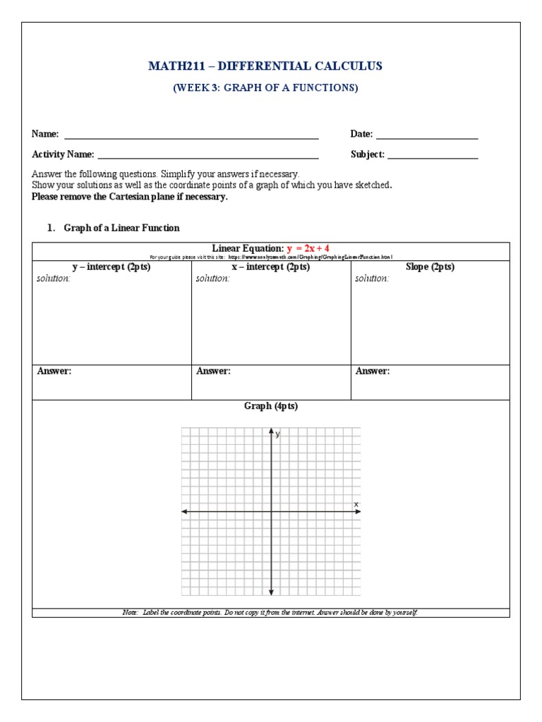 Graphing Functions: MATH211 Week 3 | PDF | Asymptote | Function ...
