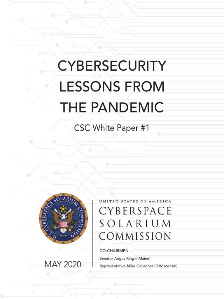 Cybersecurity Lessons Learned From The Pandemic - CSC White Paper | PDF | Computer Security ...