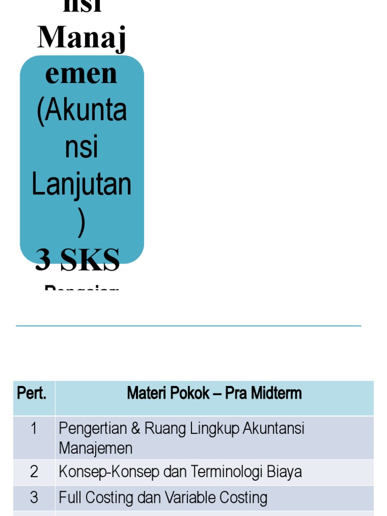 Kuliah 1, Ak - Manaj. | PDF | Bisnis | Pengelolaan Keuangan & Uang