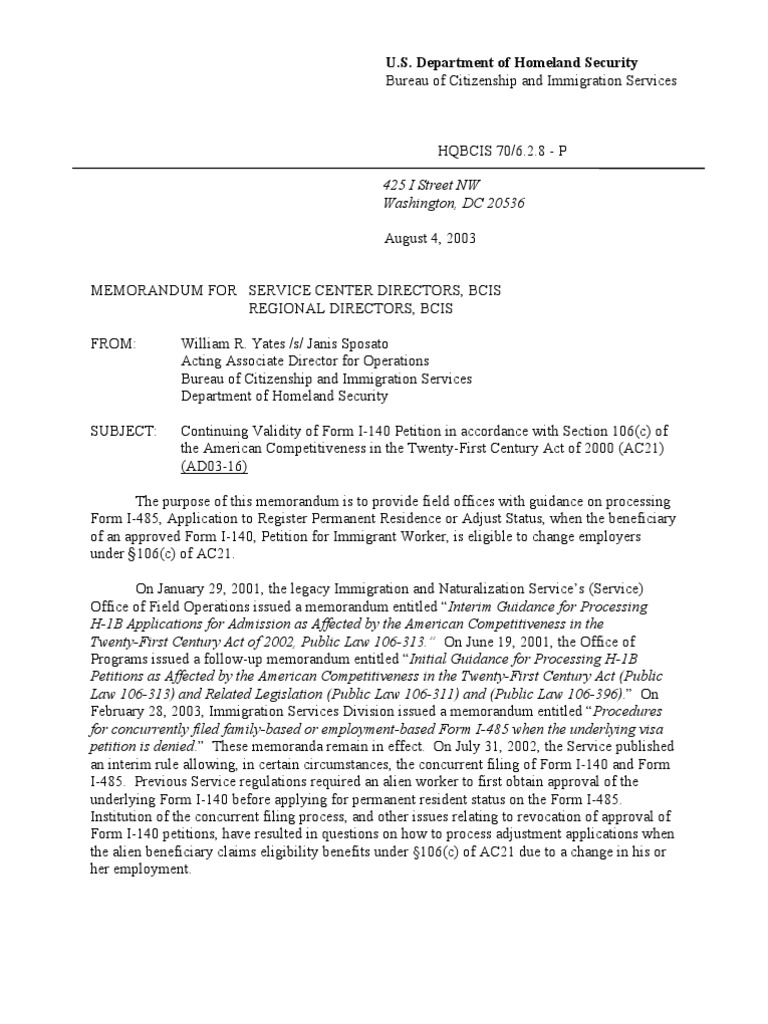 U.S. Department of Homeland Security | PDF | Permanent Residence ...