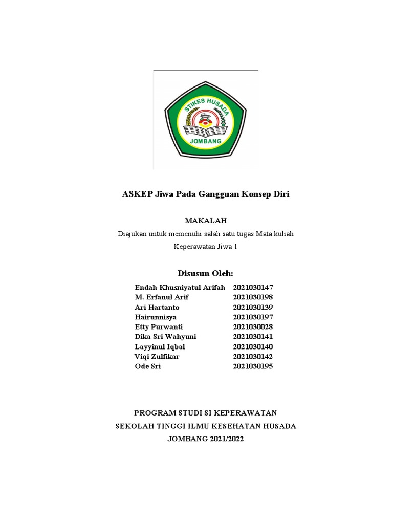 ASKEP Jiwa Pada Gangguan Konsep Diri | PDF