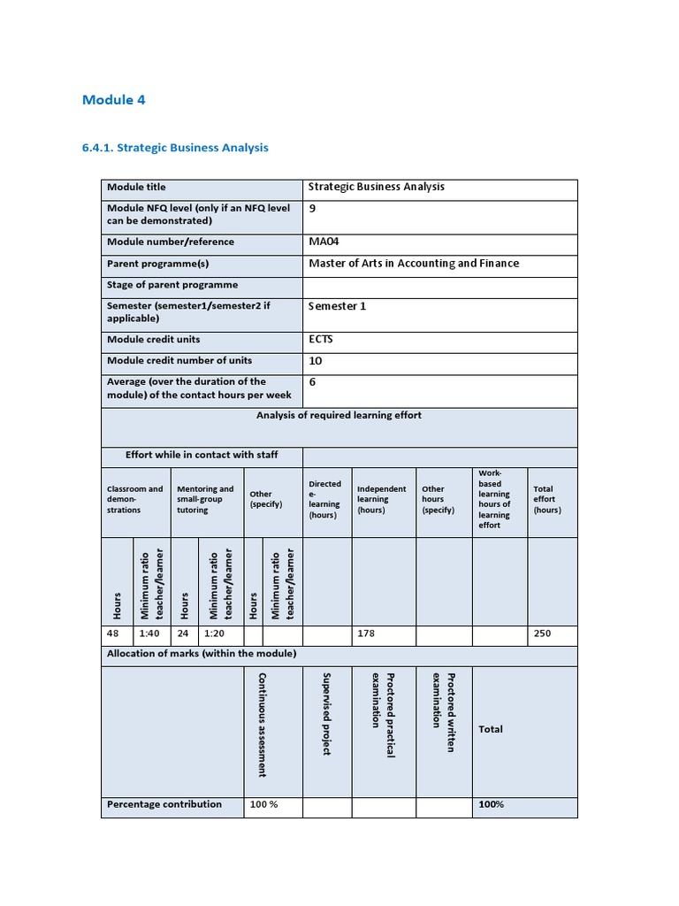 Ma 04 Strategic Business Analysis | PDF | Strategic Management ...