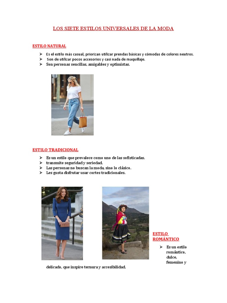 7 Estilos | PDF | Ropa | Apariencia humana