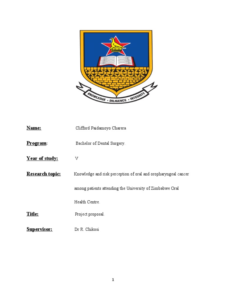 Project Proposal Charera CP | Download Free PDF | Neoplasms | Cancer