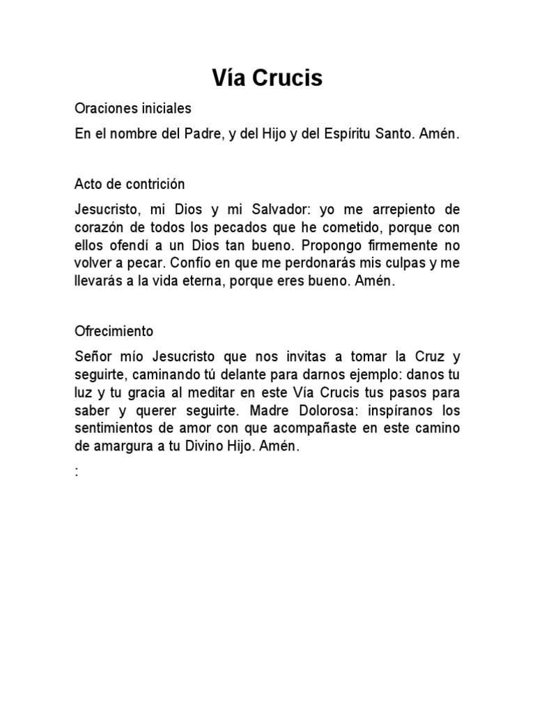 Vía Crucis | PDF | orador del Señor | Jesús