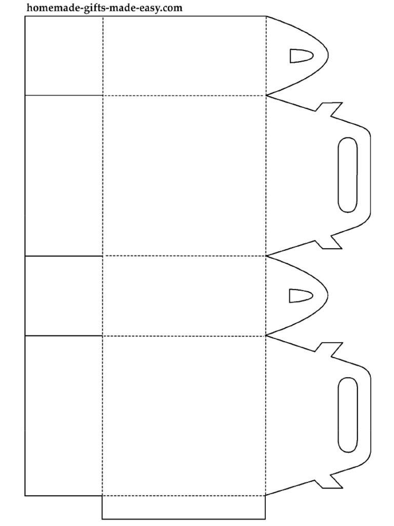 Gable Gift Bag Template Us Letter | PDF