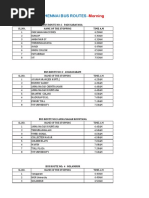 VIT Chennai Bus Routes and Timings | PDF