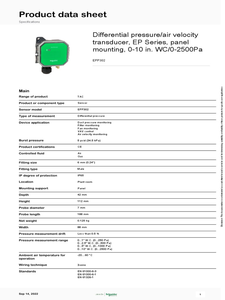 Pressure Sensors - EPP302 | PDF | Pressure Measurement | Pressure