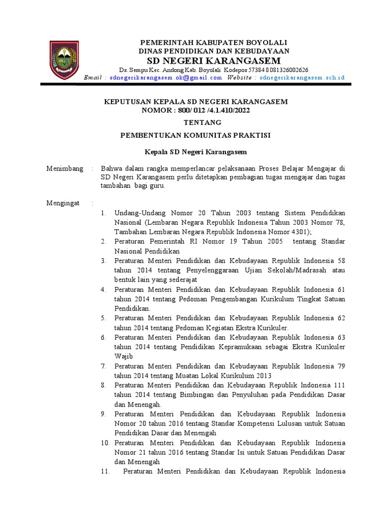 SK Komunitas Praktisi | PDF