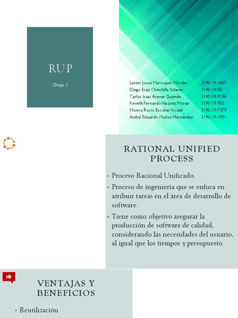 RUP Presentacion-1 | PDF | Ciencias de la Computación | Ingeniería Informática