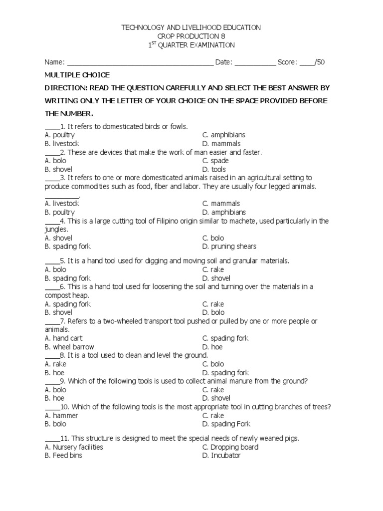 Grade 8 Animal Production | PDF | Waste Management | Waste