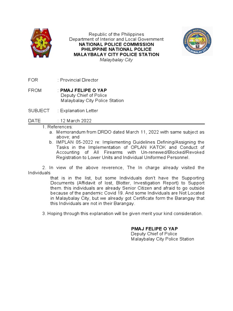 Explain OPlan Katok | PDF