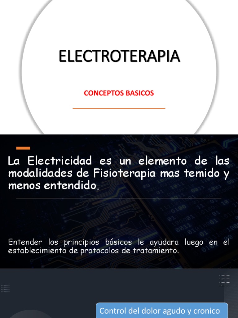 Electroterapia Conceptos Basicos | PDF | Corriente eléctrica | Resistencia Eléctrica y Conductancia