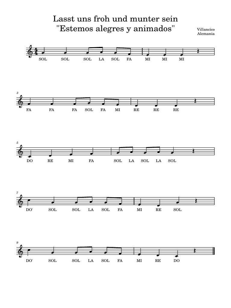 Lasst Uns Froh Und Munter Sein | PDF