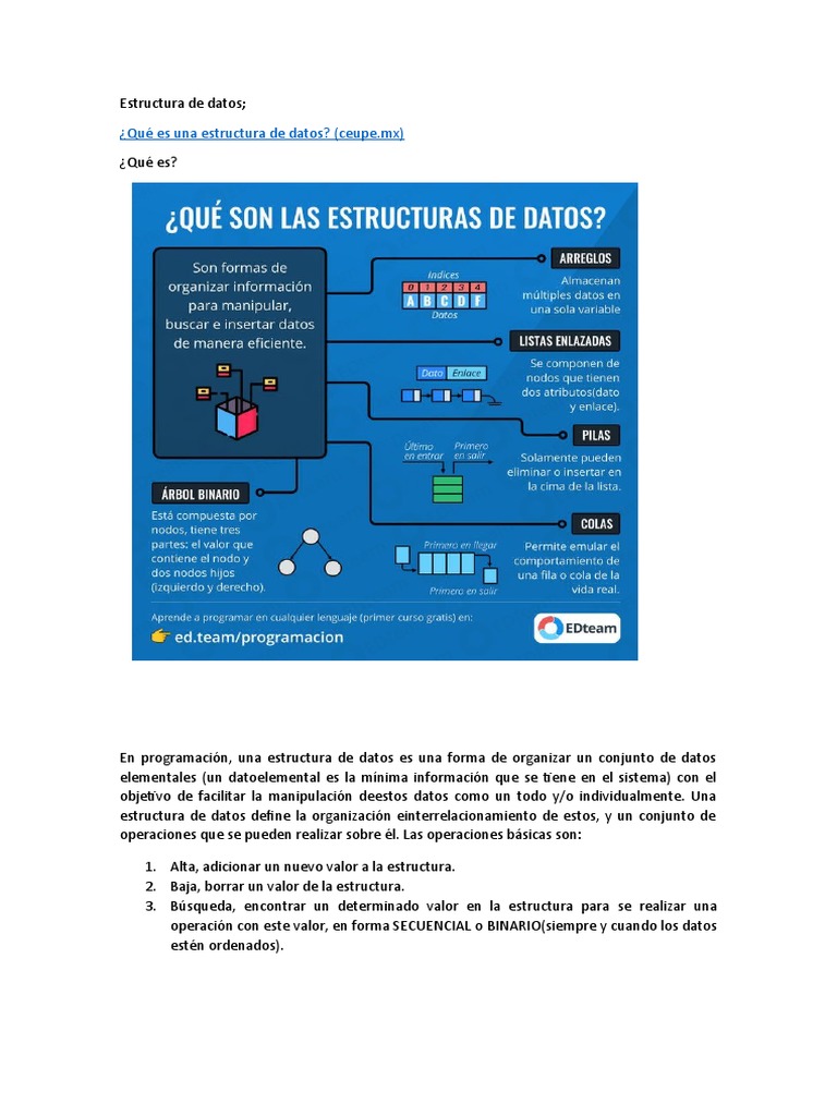 Estructura de Datos | PDF | Cola (tipo de datos abstractos) | Puntero ...