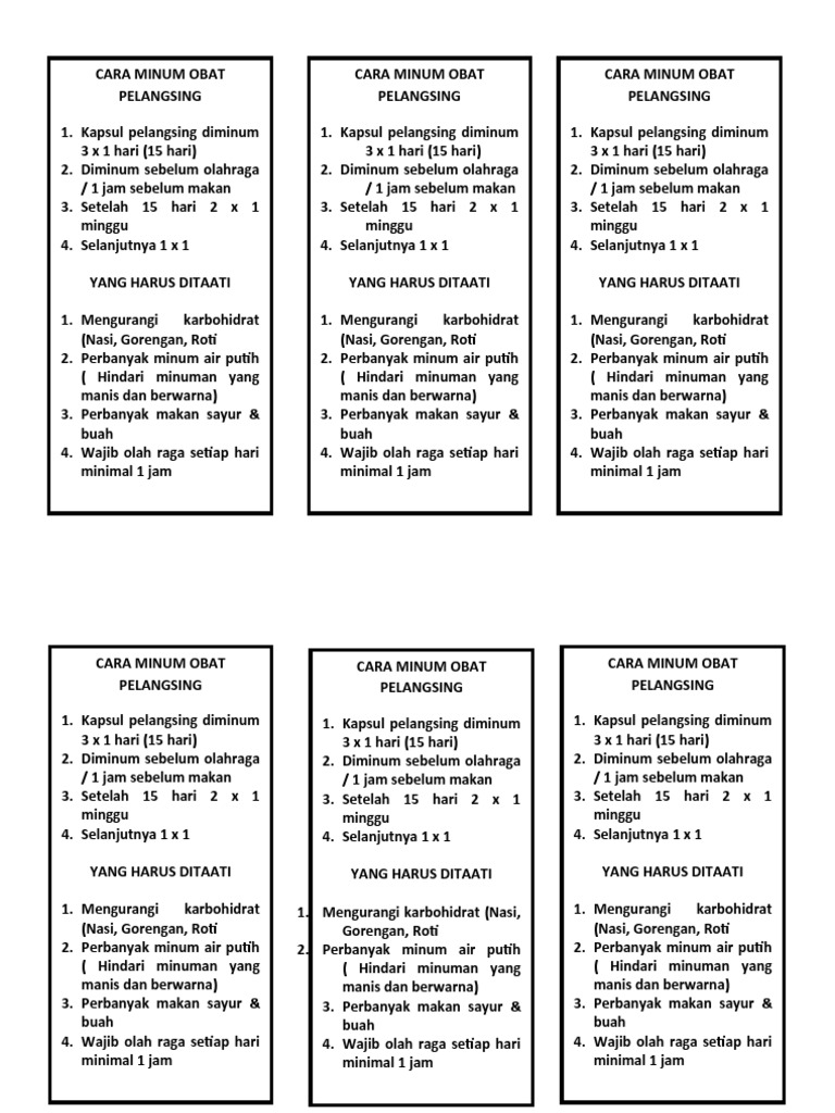 Panduan Minum Kapsul Pelangsing | PDF | Kesehatan Holistik