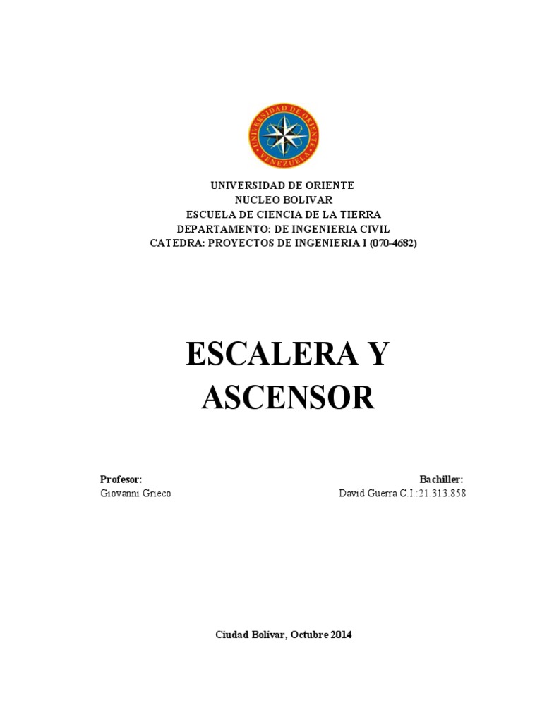 Escalera y Ascensor | PDF | Ascensor | Escalera